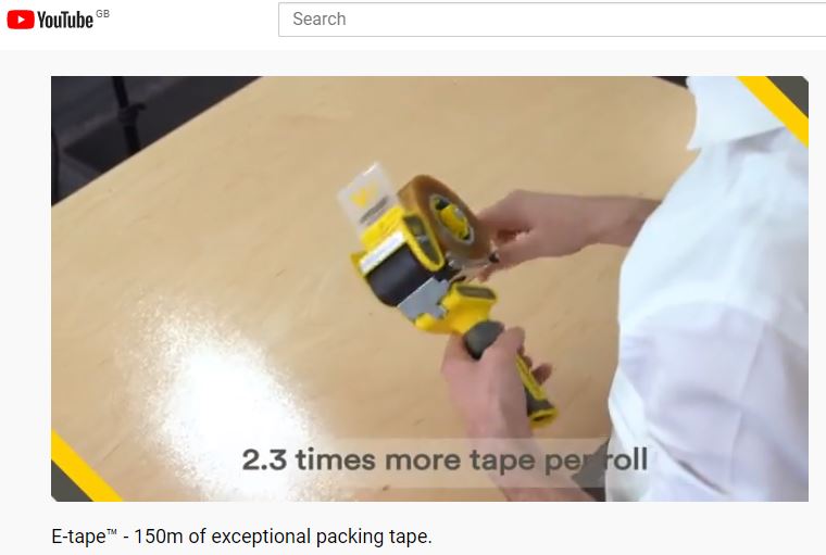 e-tape™ - 150m of exceptional tape. Our new video! | Wessex Packaging