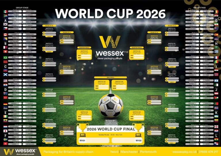 World Cup 2026 Wall Chart: FREE to Download | Wessex Packaging